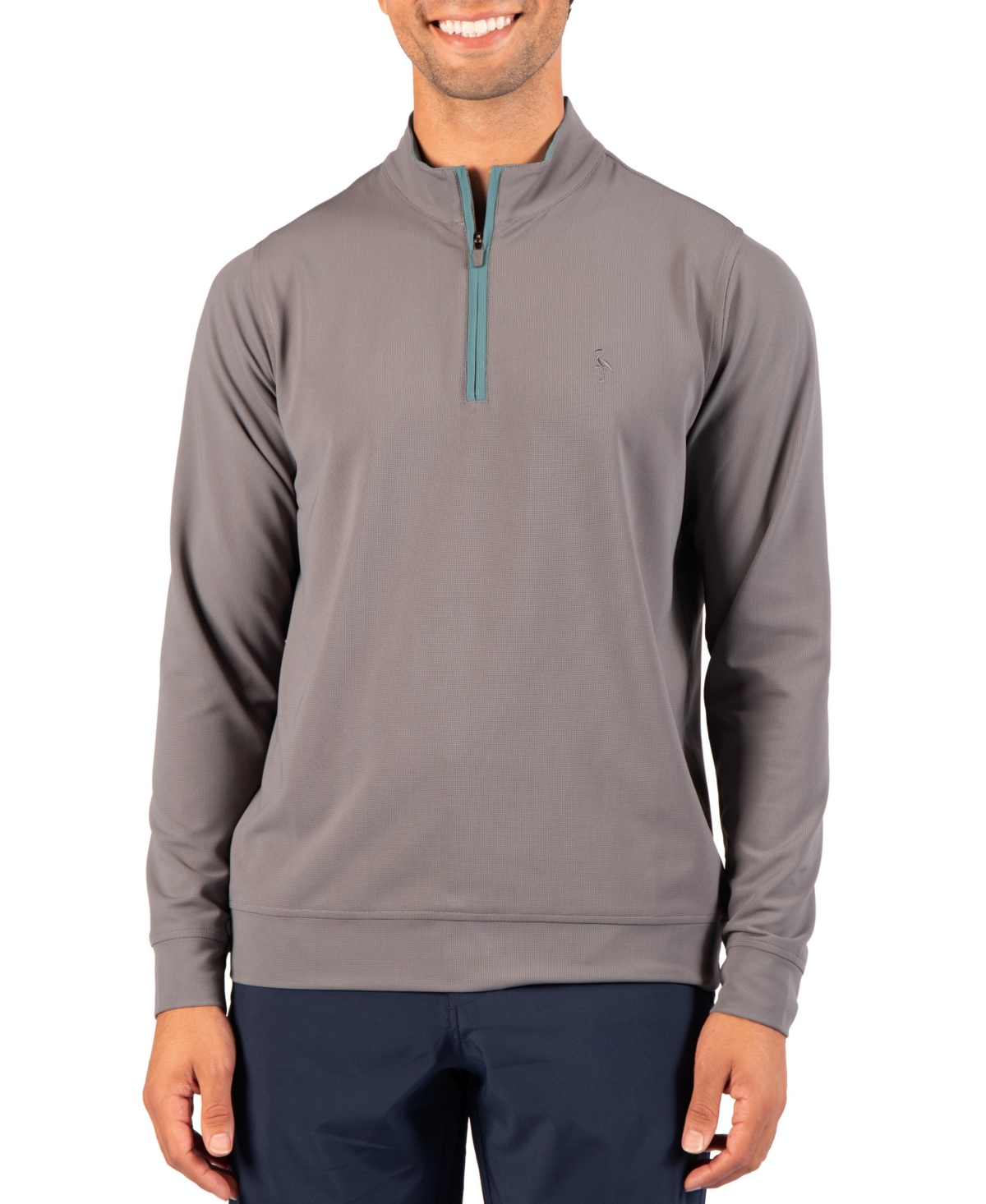 Click here for TailorByrd Mens Micro Grid Performance Quarter Zip... prices