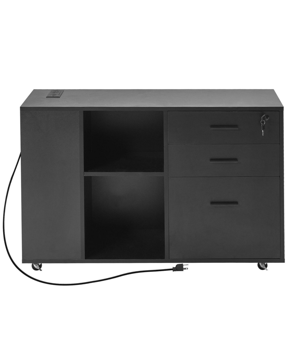 Click here for Slickblue 3 Drawer Mobile File Cabinet with Power... prices