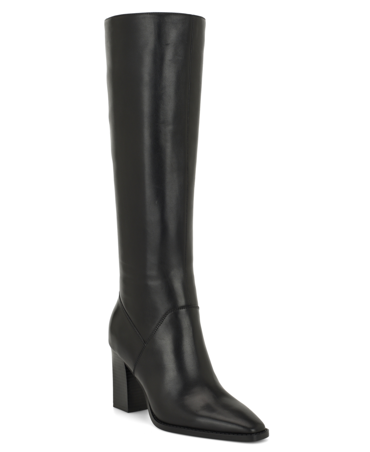 Click here for Nine West Womens Zetta Leather Block Heel Dress Bo... prices