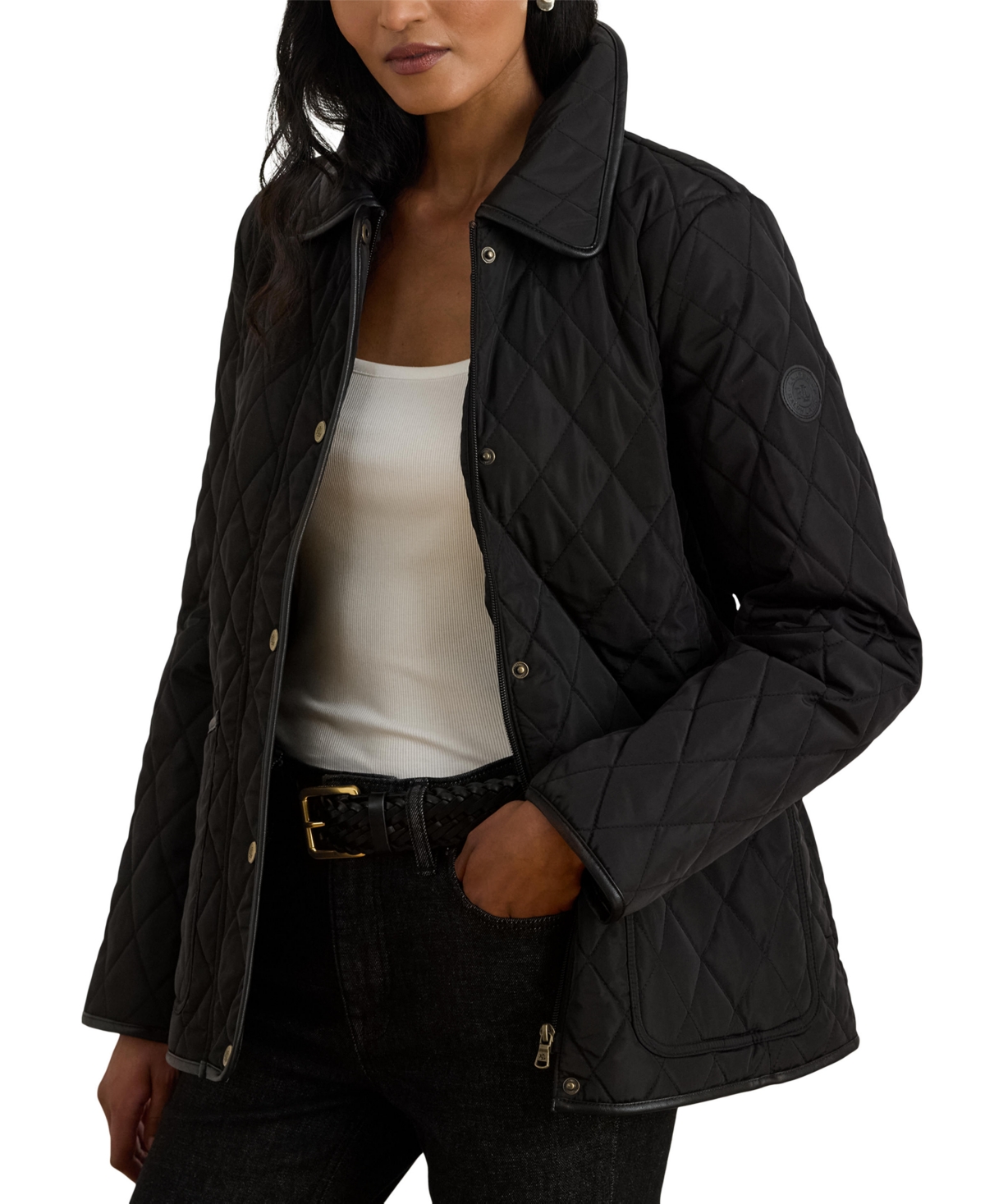 Click here for Lauren Ralph Lauren Petite Quilted Velboa-Lined Ja... prices