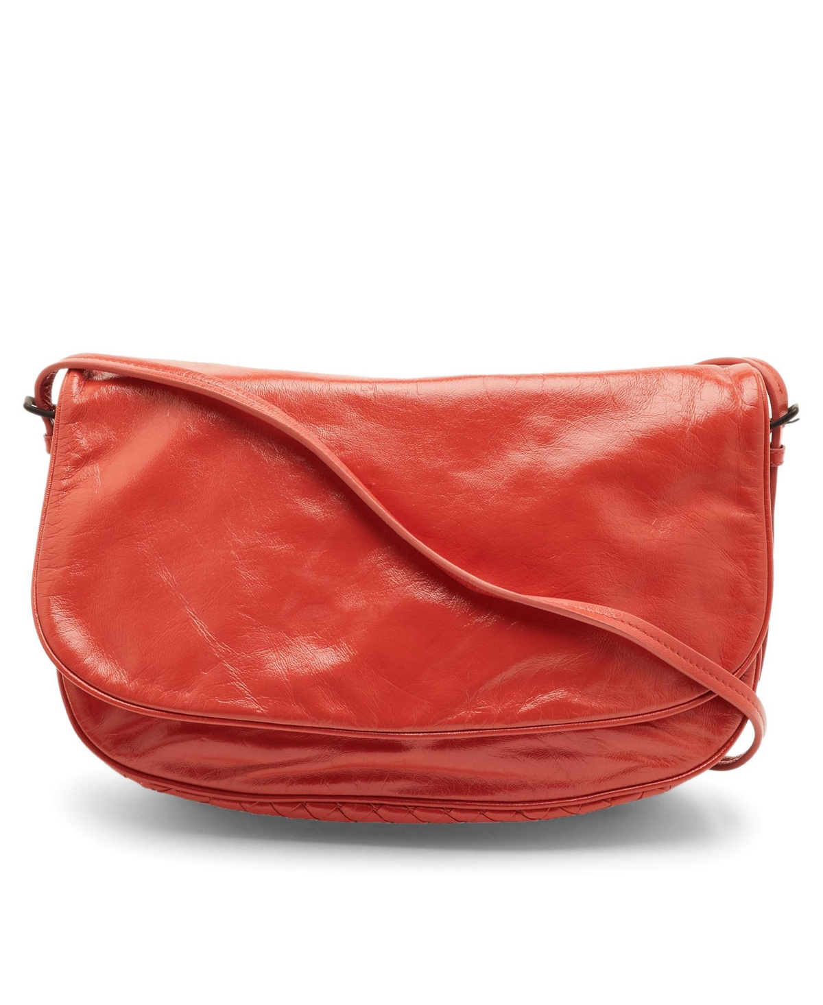 Click here for Pre-Owned Bottega Veneta Glazed Leather Flap Shoul... prices