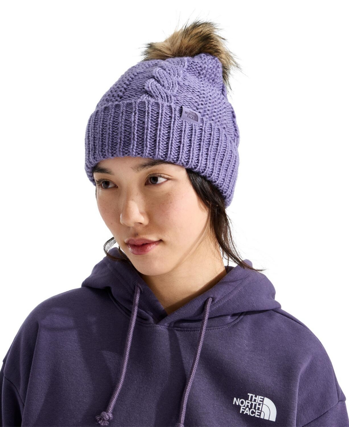 Click here for The North Face Womens Oh Mega Fur Pom Cable Knit B... prices