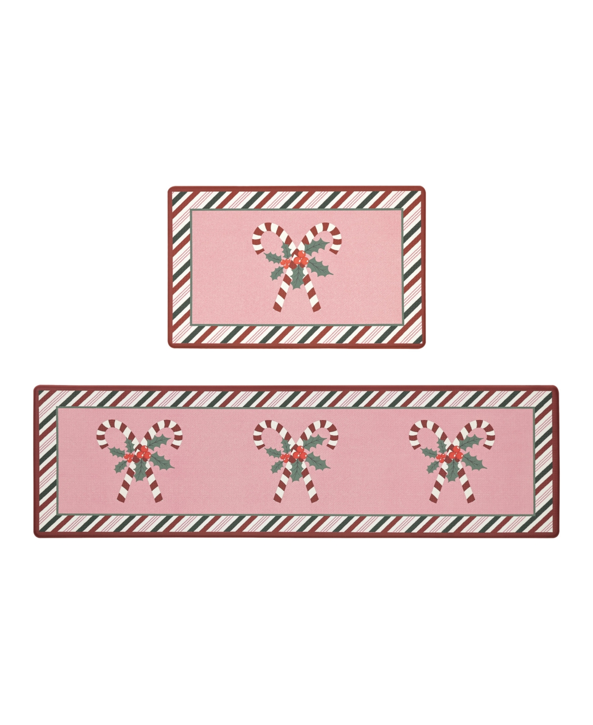 Click here for Laura Ashley Candy Cane Non-Slip 2-Piece Kitchen M... prices