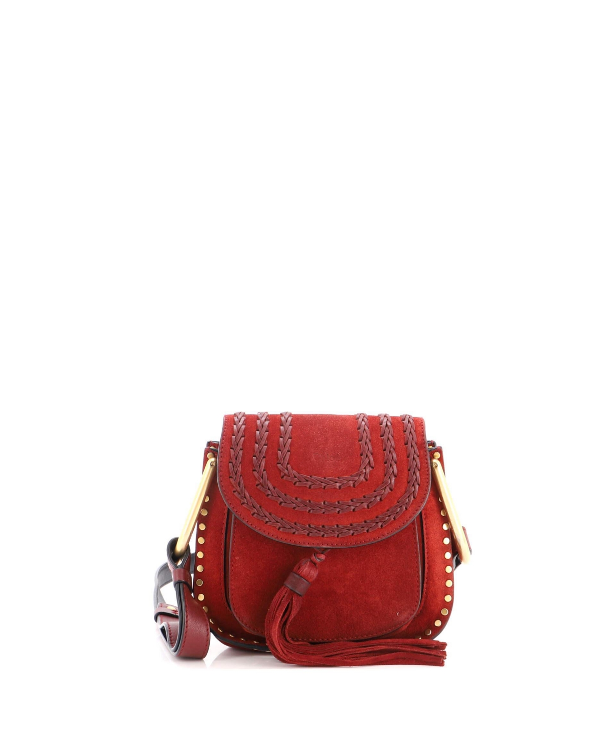 Click here for Pre-Owned Chloe Mini Hudson Handbag Whipstitch Sue... prices