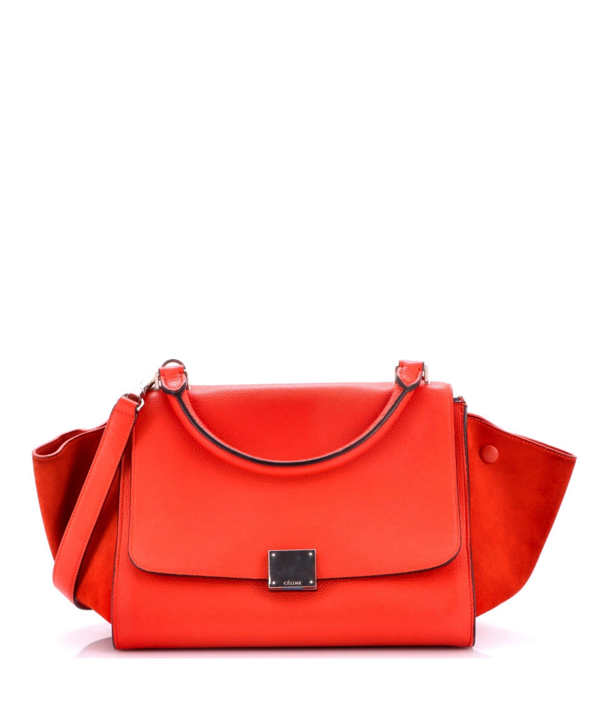 Click here for Pre-Owned Celine Small Tricolor Trapeze Bag Leathe... prices