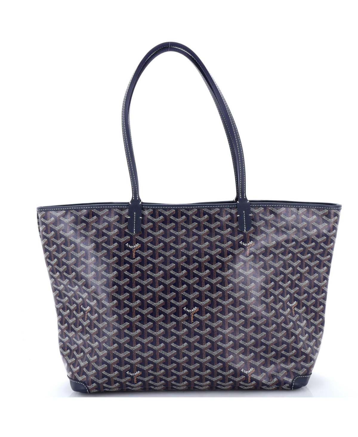 Click here for Pre-Owned Goyard Mm Artois Tote Coated Canvas - Bl... prices