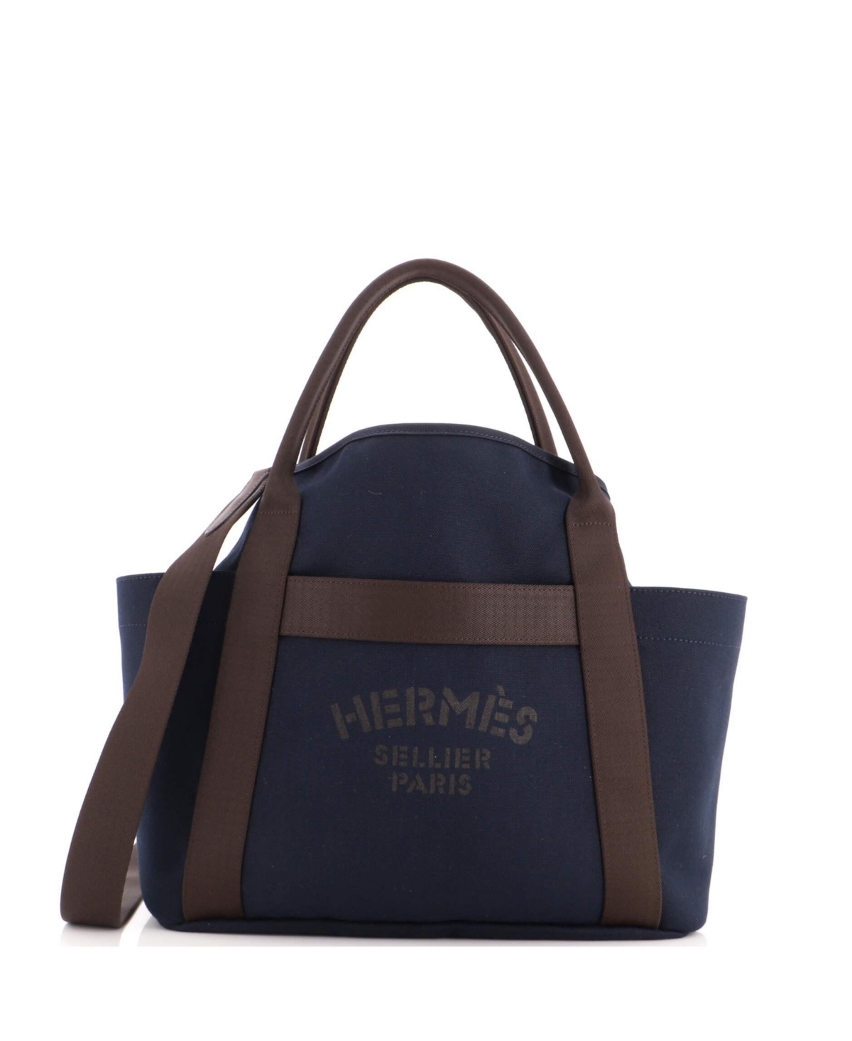 Click here for Pre-Owned Hermes Sac De Pansage Groom Handbag Canv... prices
