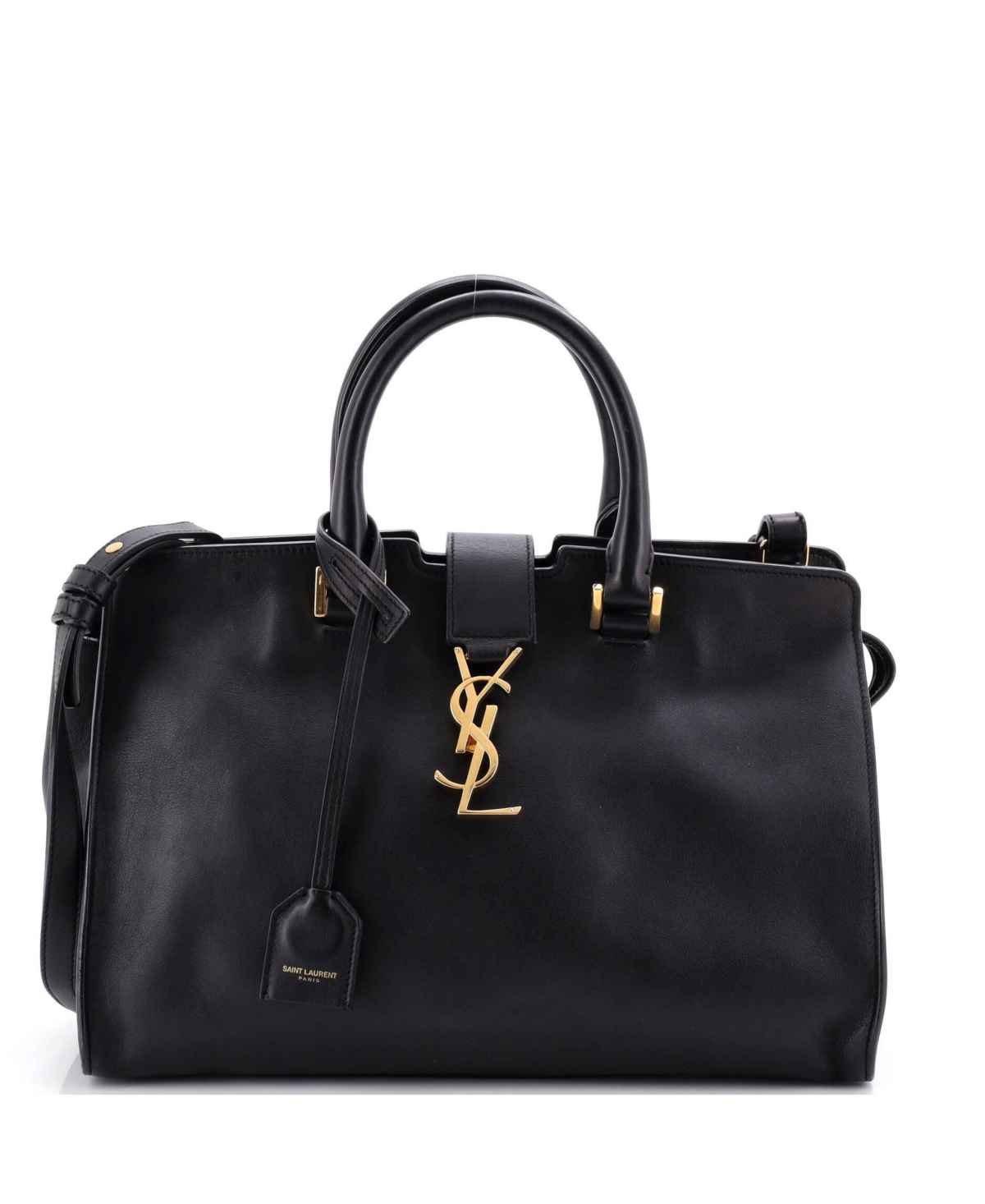 Click here for Pre-Owned Saint Laurent Small Monogram Cabas Leath... prices