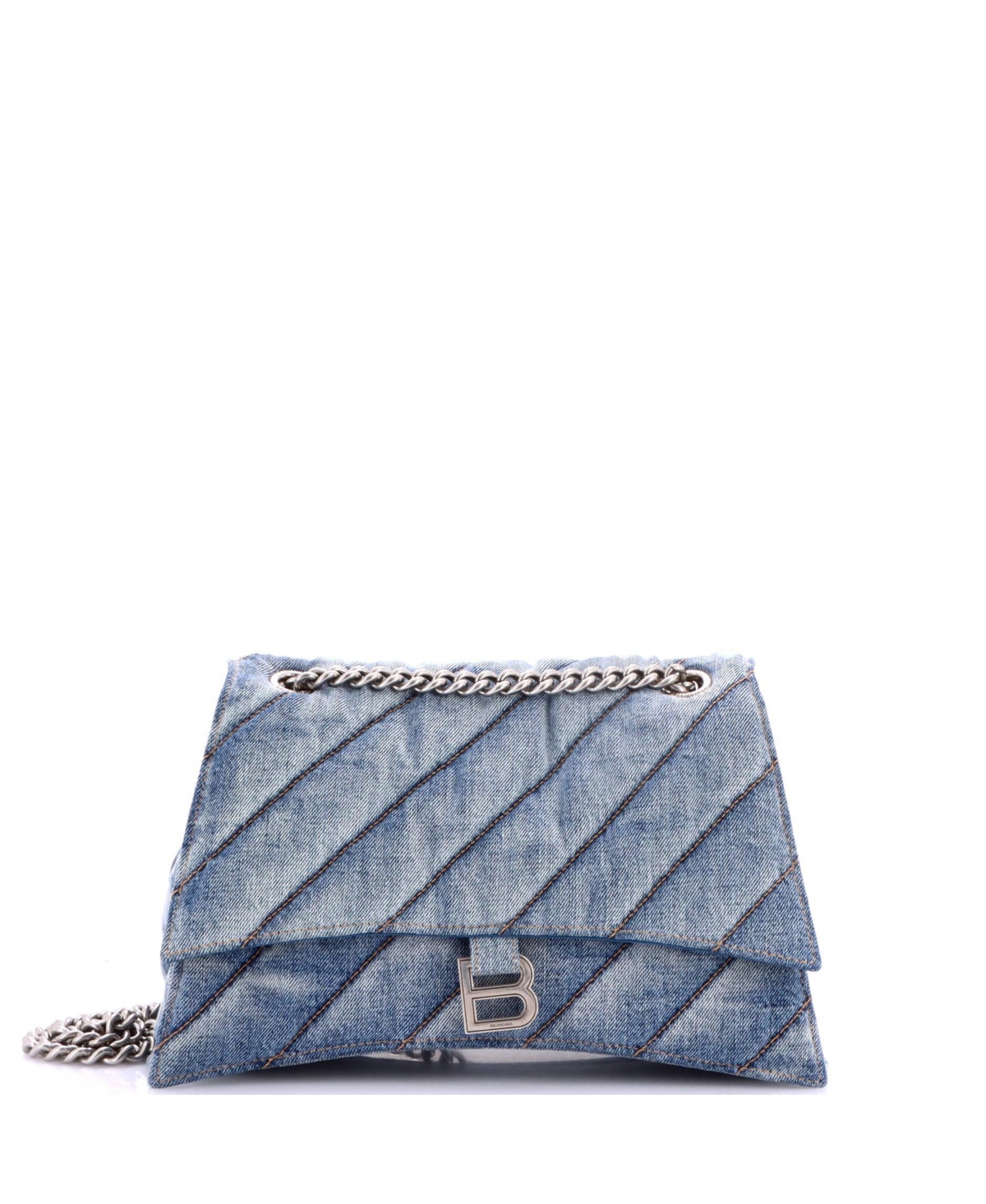 Click here for Pre-Owned Balenciaga Medium Crush Chain Flap Bag Q... prices
