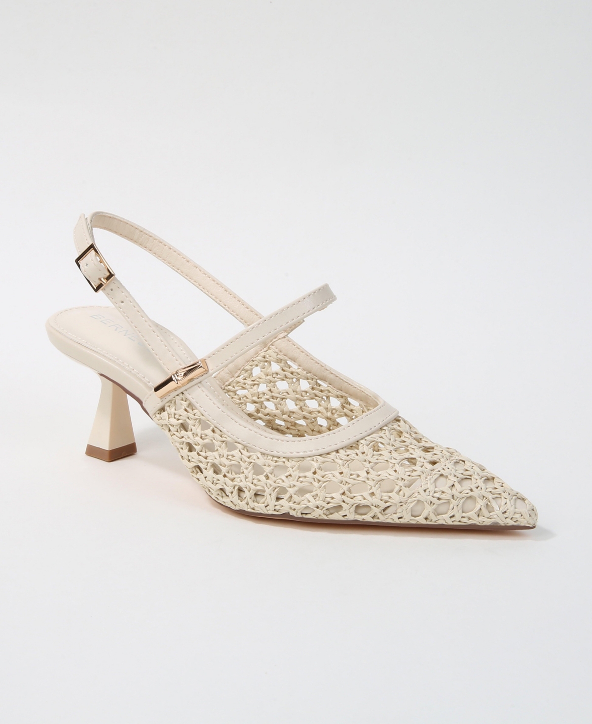 Click here for Berness Calloway Woven Slingback Heels - Beige prices