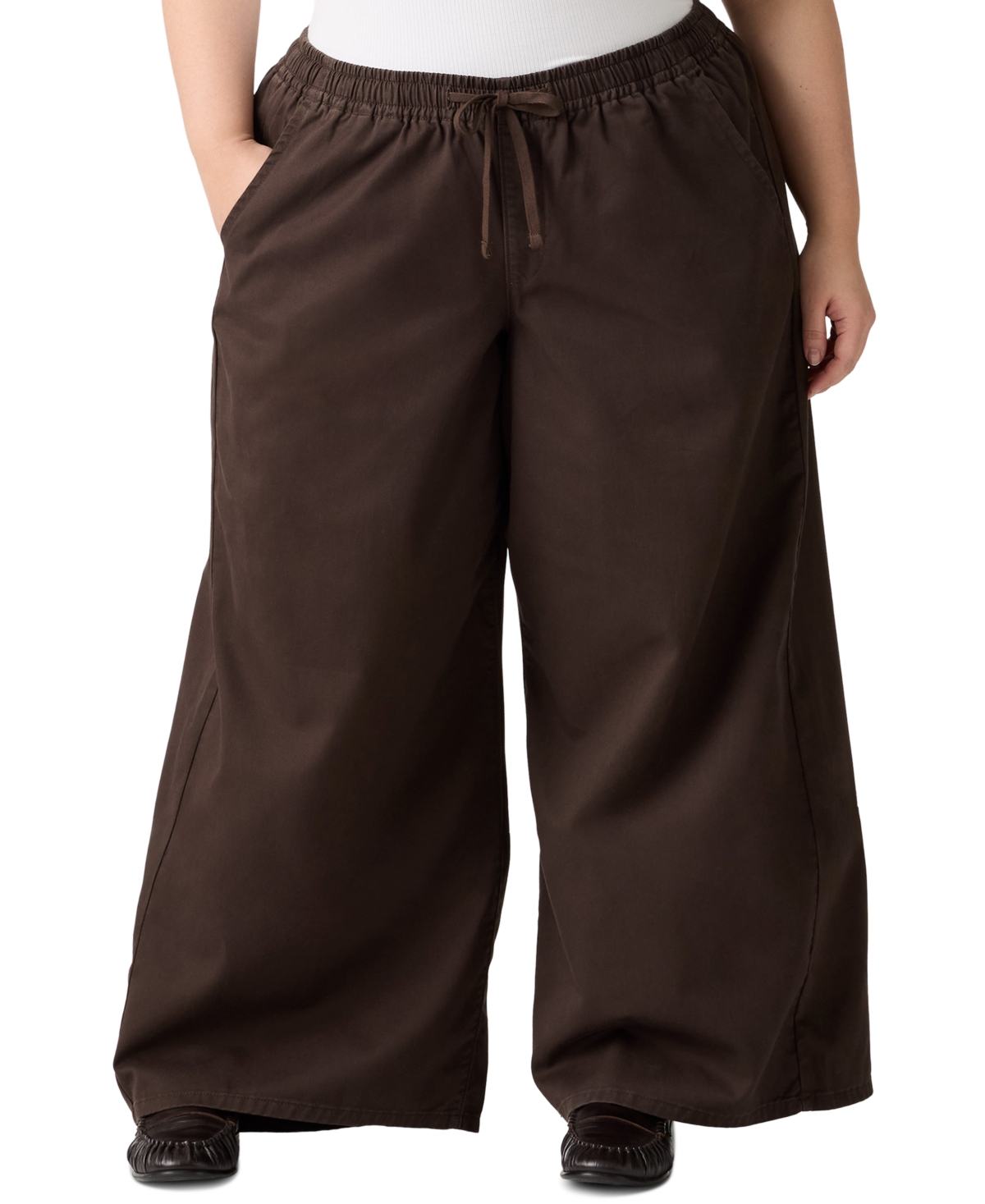 Click here for Levis Plus Size Essential Wide-Leg Cotton Pants -... prices