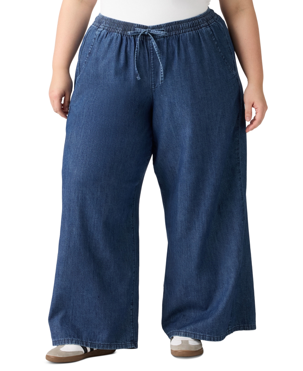 Click here for Levis Plus Size Essential Wide-Leg Cotton Pants -... prices