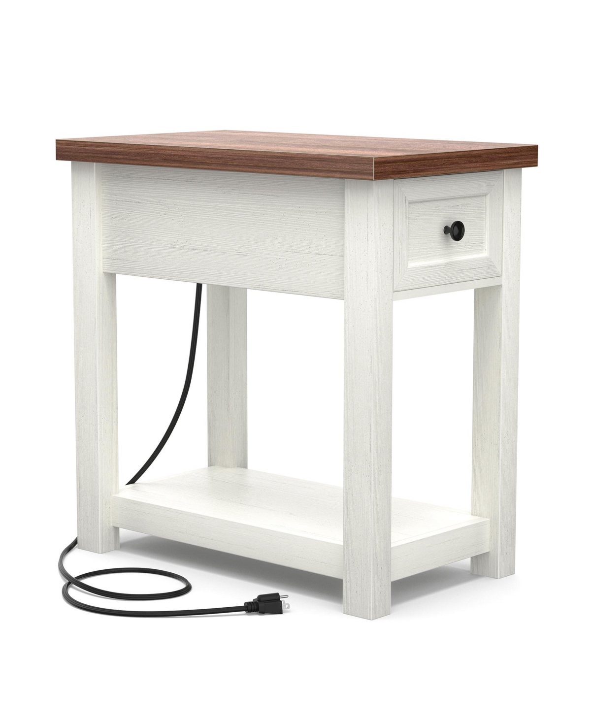 Click here for Aheaplus Wooden Farmhouse End Table with Charging... prices