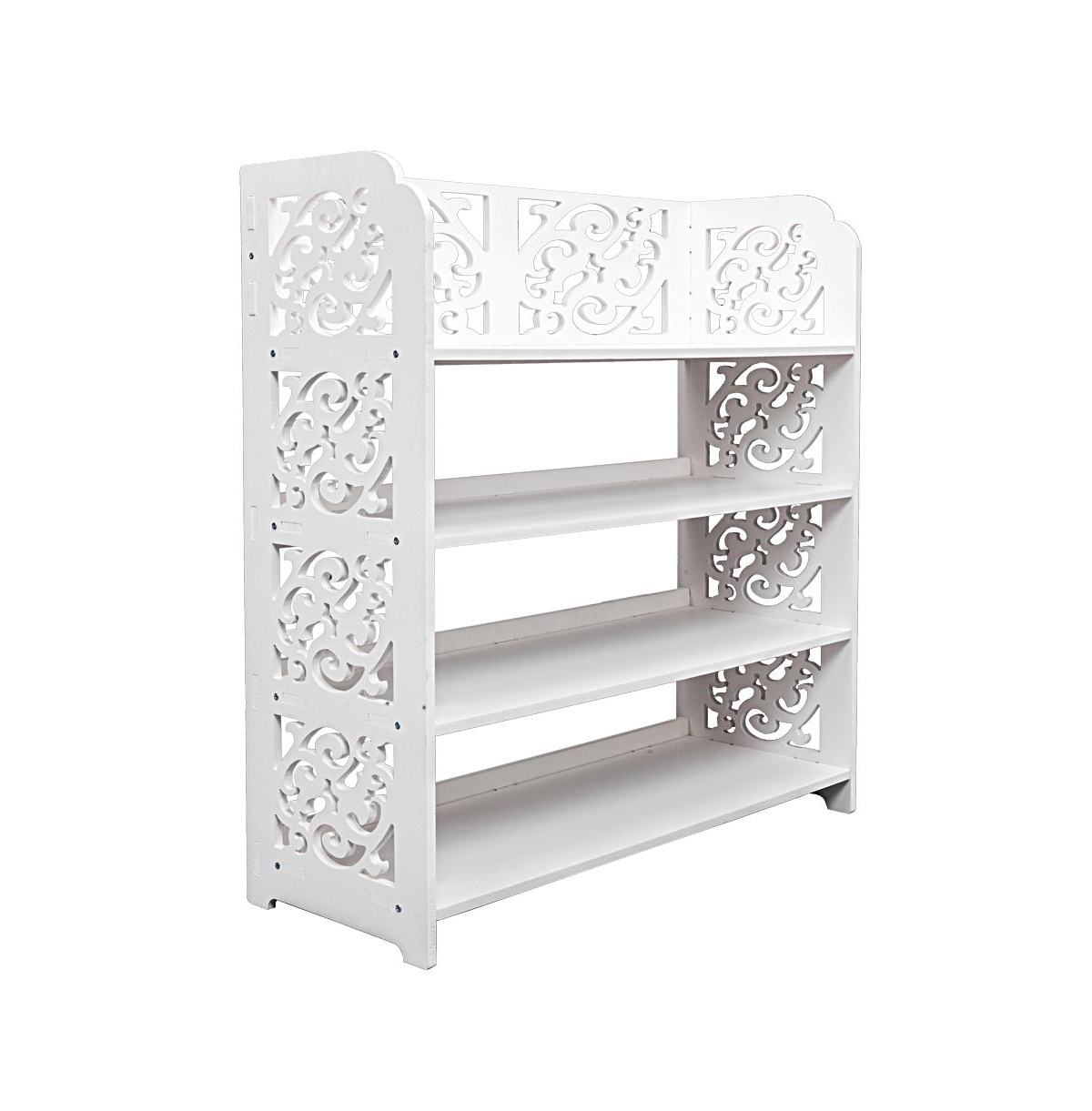 Click here for Slickblue 4 Tier Shoe Storage Rack with Decorative... prices