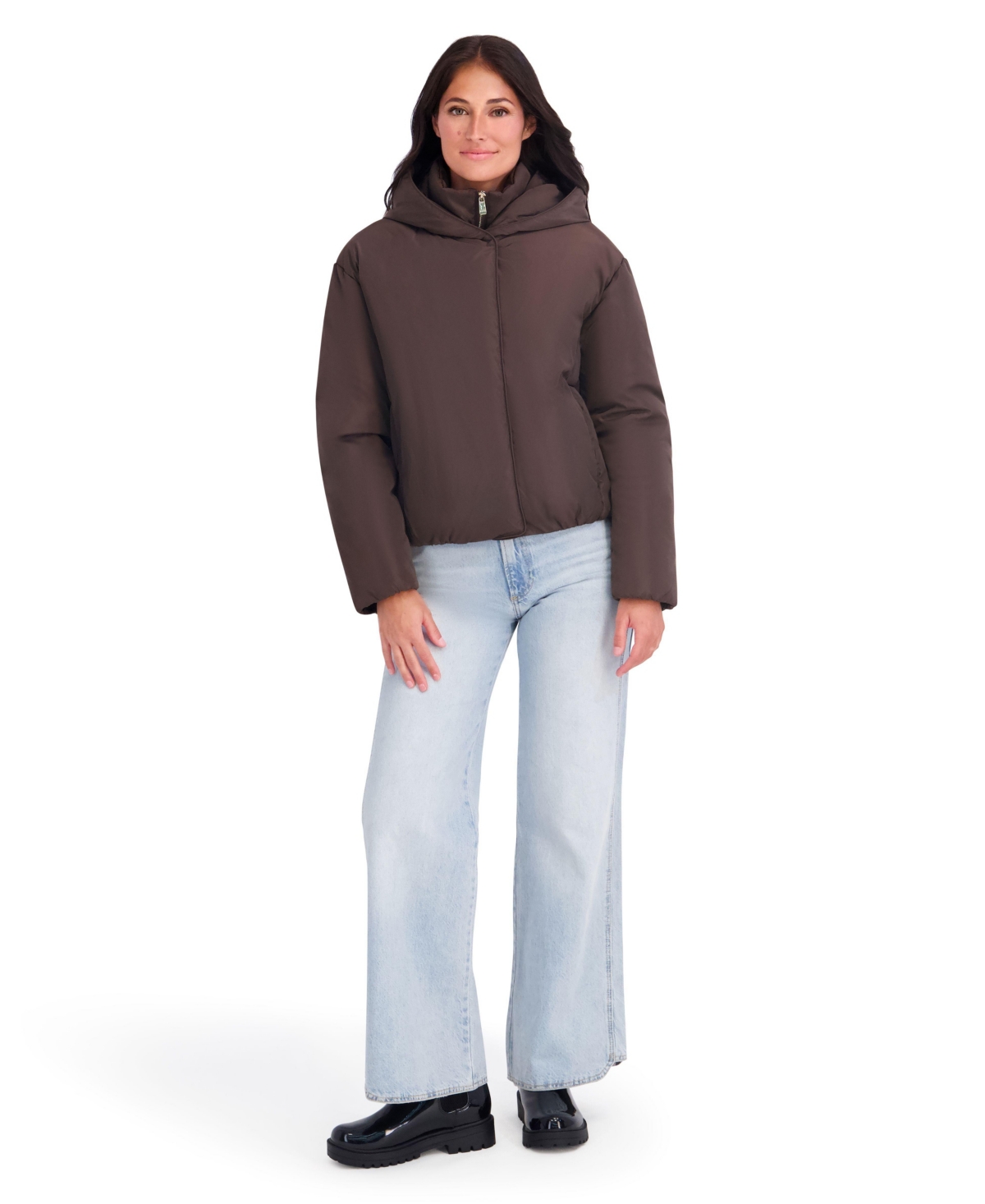 Click here for Kensie Womens Memory Fabric Puffer Jacket With Att... prices