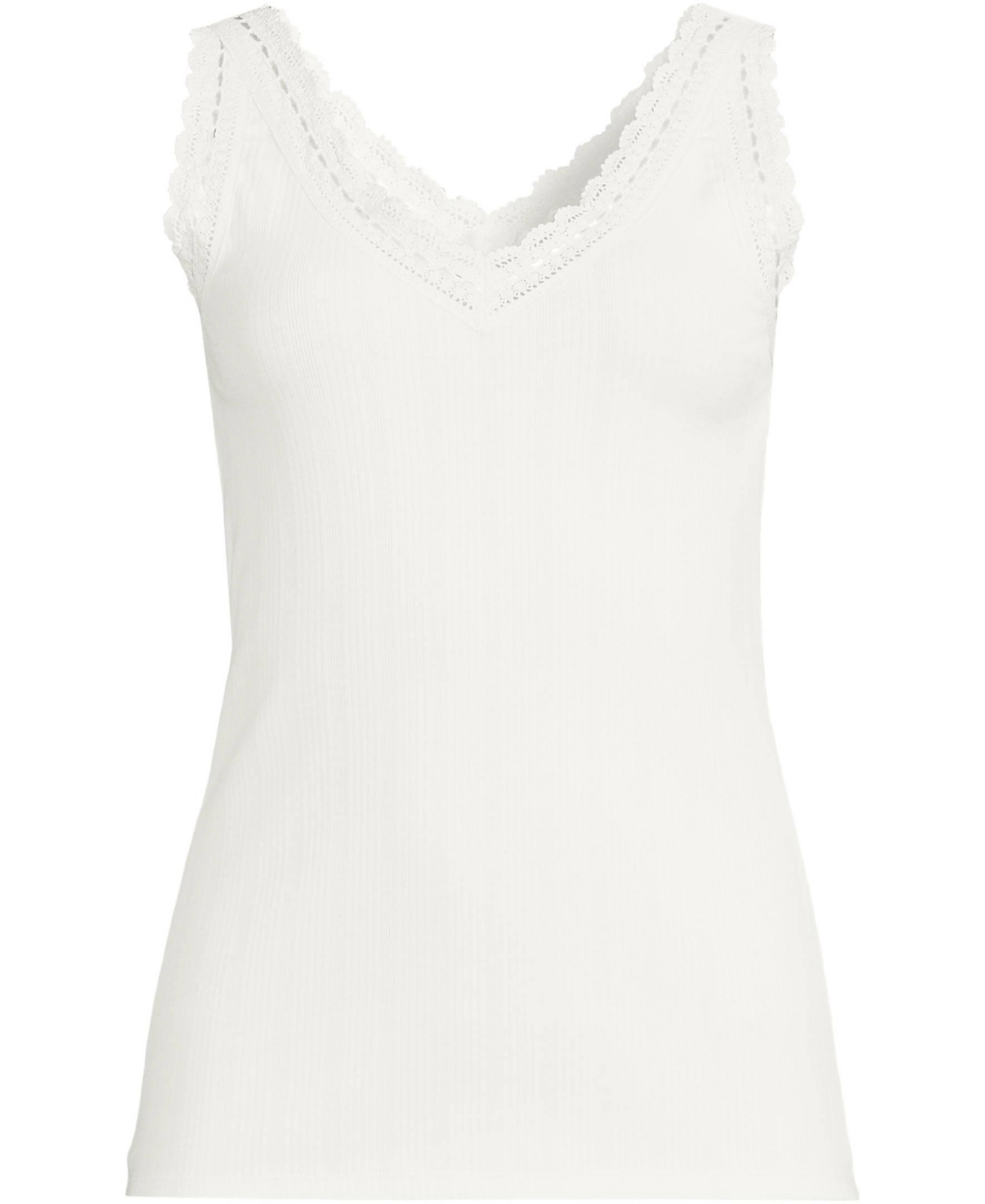 Click here for Lands End Plus Size Variegated Micro Rib Lace Trim... prices