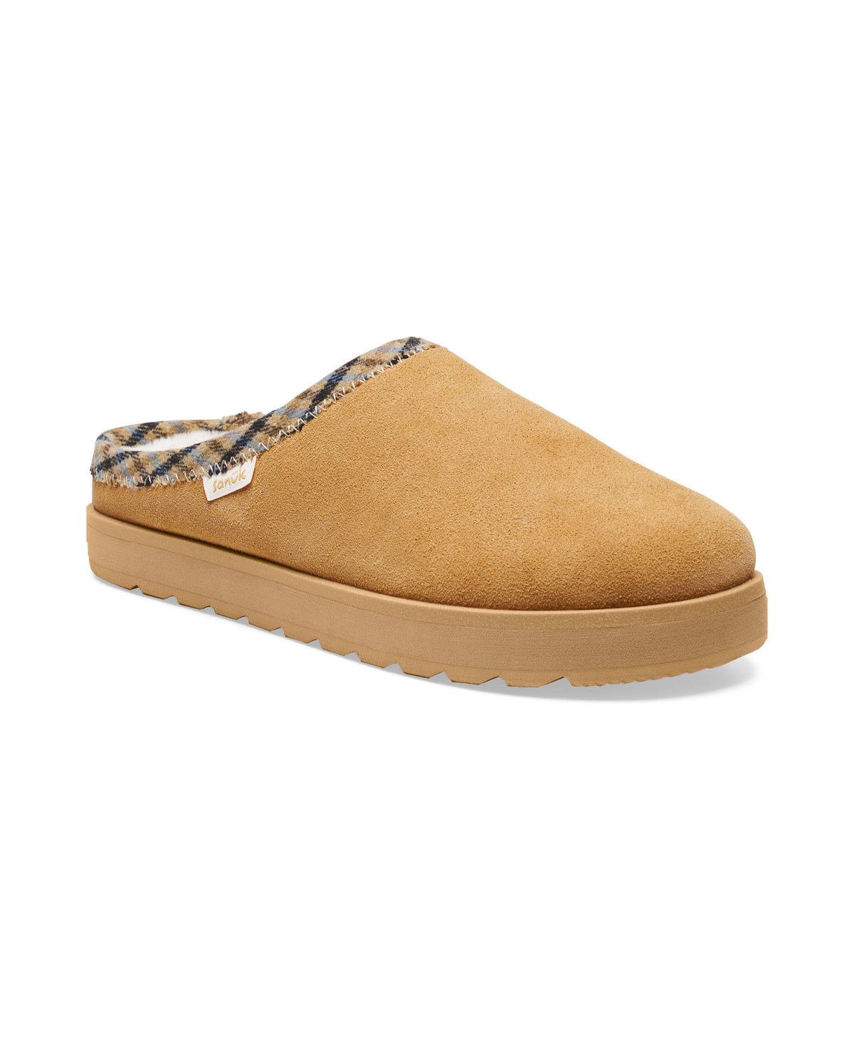 Click here for Sanuk Womens Yoga Cloud Lounger Slippers - Tan sue... prices