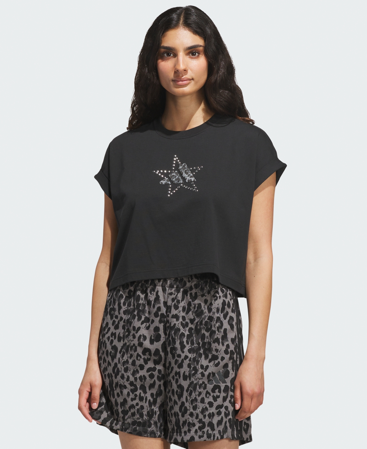 Click here for adidas Womens W Edgy Loo T Graphic Loose-Fit T-Shi... prices