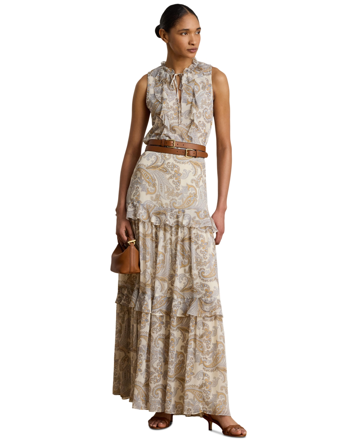 Click here for Lauren Ralph Lauren Womens Tiered A-Line Maxi Skir... prices