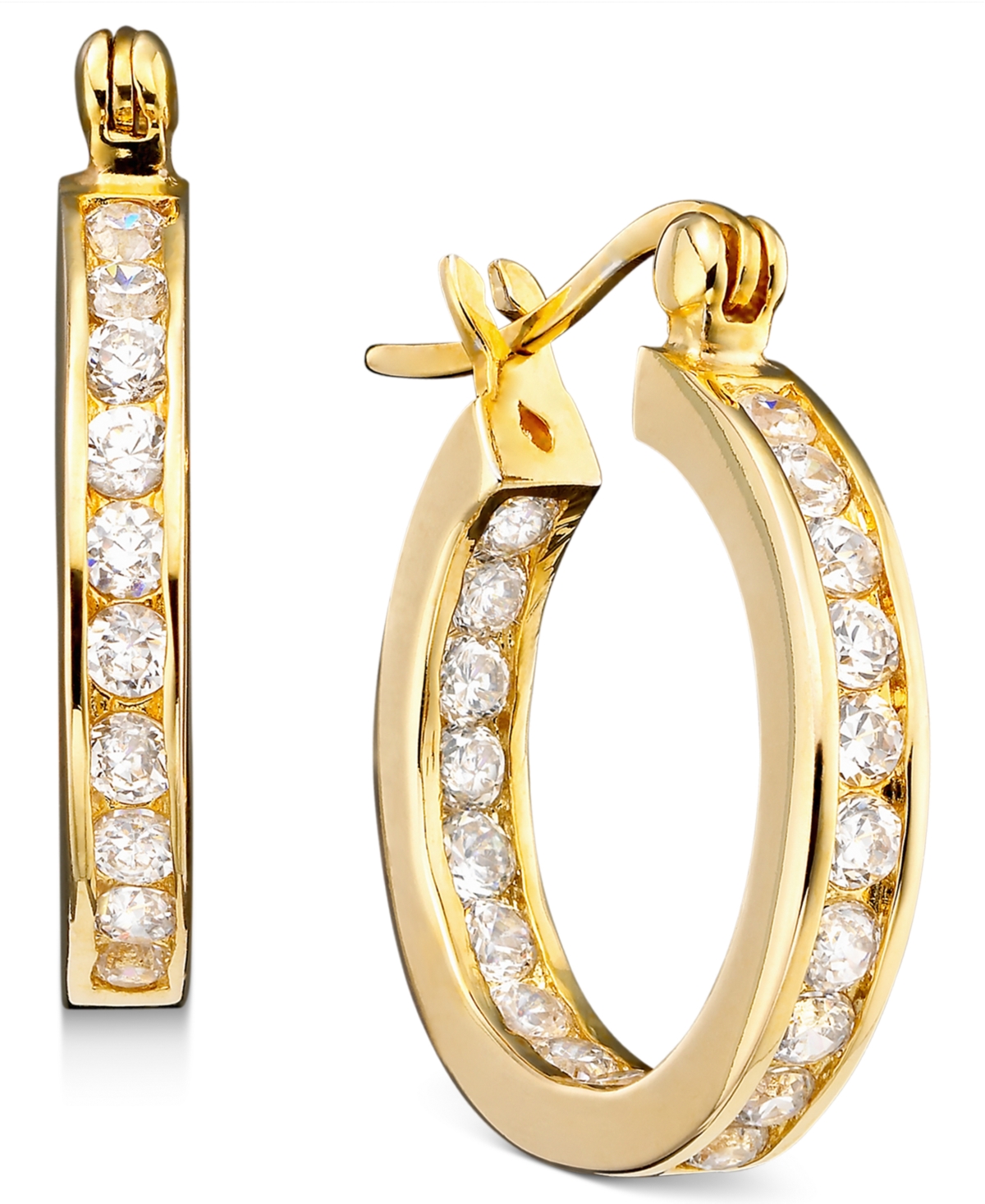 Click here for Giani Bernini Small Cubic Zirconia Inside Out Hoop... prices