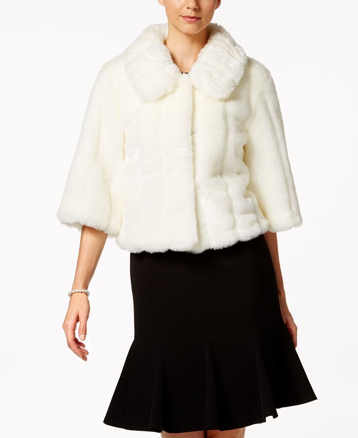 Calvin Klein Faux-Fur Jacket - Macy's