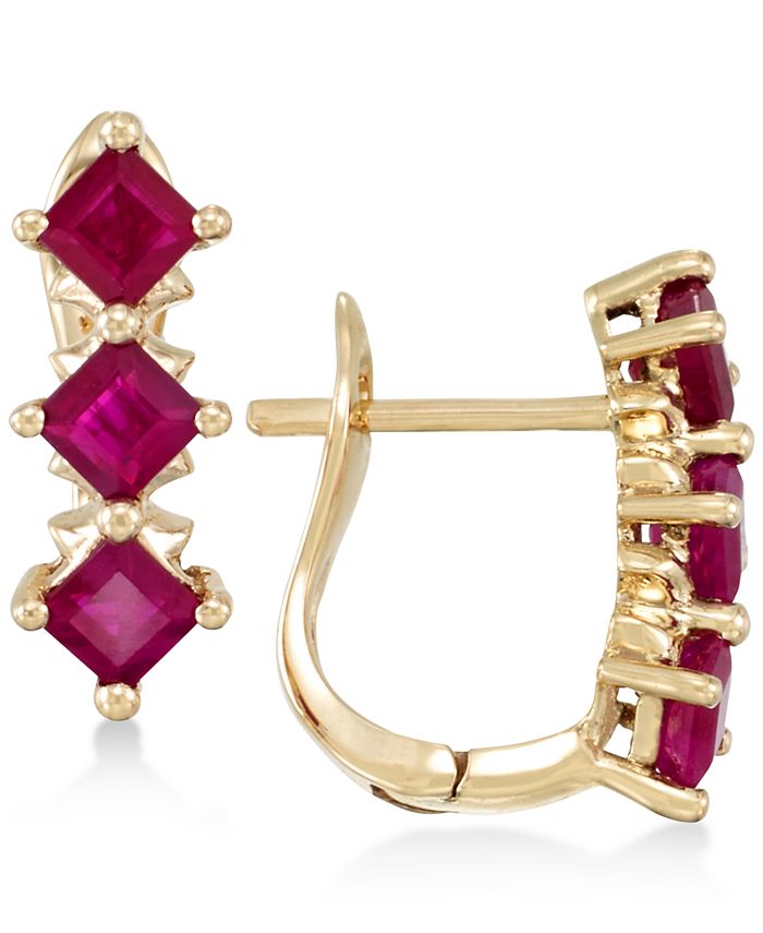 RARE Featuring GEMFIELDS Certified Ruby Drop Earrings (1-5/8 ct. t.w ...