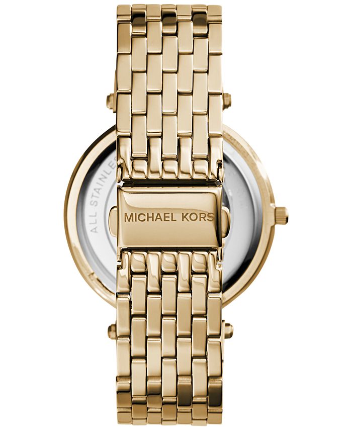 Michael Kors Women's Darci Gold-Tone Stainless Steel Bracelet Watch ...
