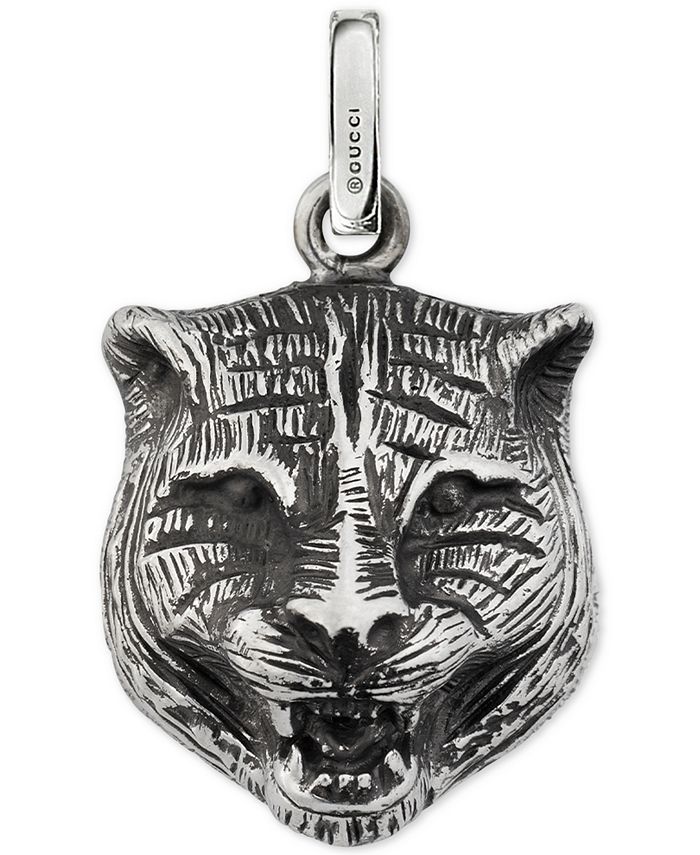Gucci Men's Gucci Ghost Sterling Silver Feline Charm - Macy's