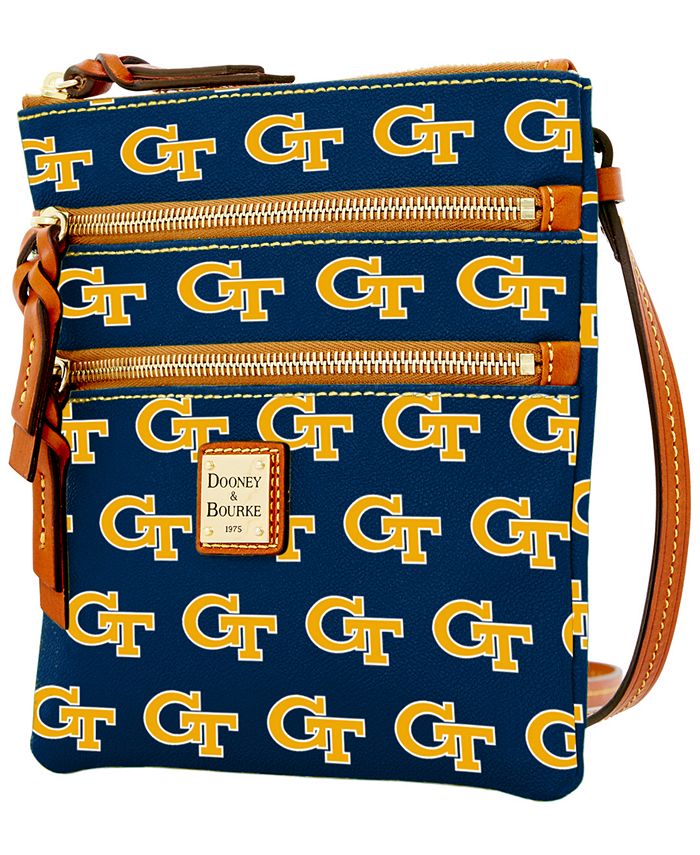 Dooney & Bourke Georgia Tech Yellow Jackets Triple-Zip Crossbody Bag ...