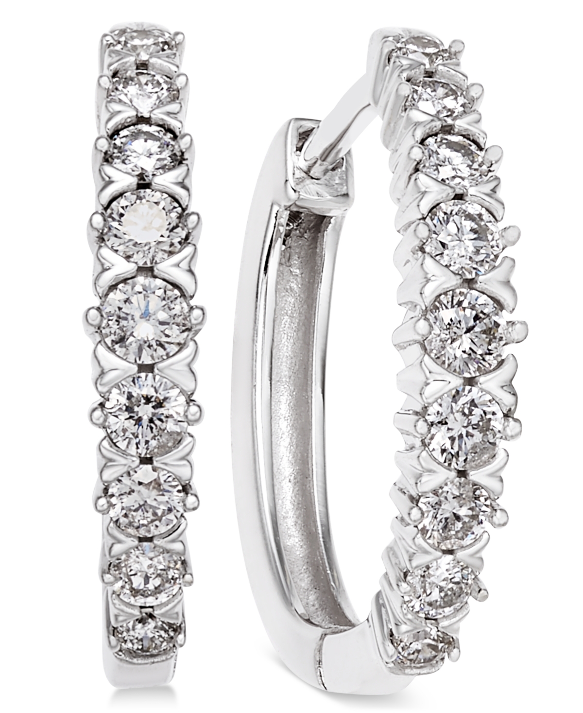 Click here for Diamond Hoop Earrings (1/2 ct. t.w.) in 14k White... prices