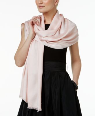 Calvin Klein Metallic-Edge Shawl - Macy's