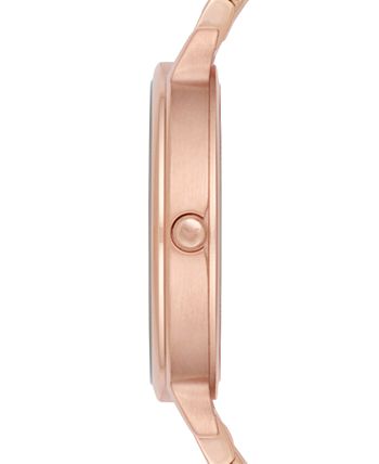 Emporio Armani Women's Rose Gold-Tone Stainless Steel Bracelet Watch ...