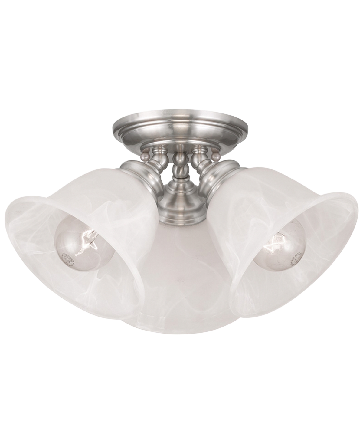 Click here for Livex Essex 3- Light Brushed Nickel Flush Mount -... prices