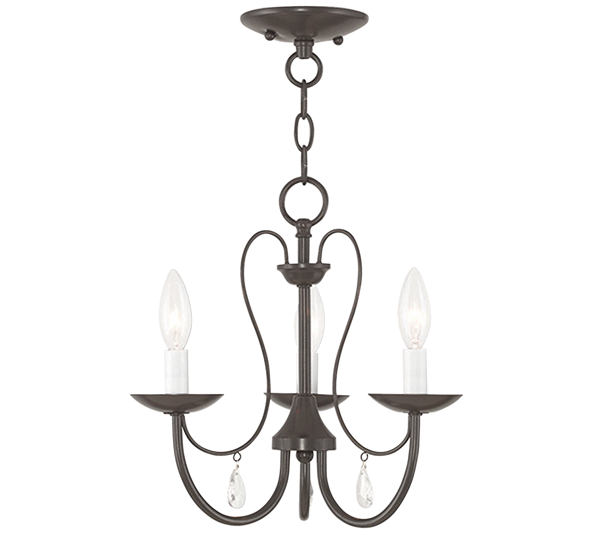 Click here for Livex Mirabella 3- Light Metal Chandelier - Bronze prices