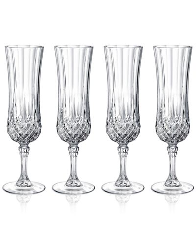 Cristal D’Arques Longchamp Set of 4 Flutes - Glassware & Drinkware ...