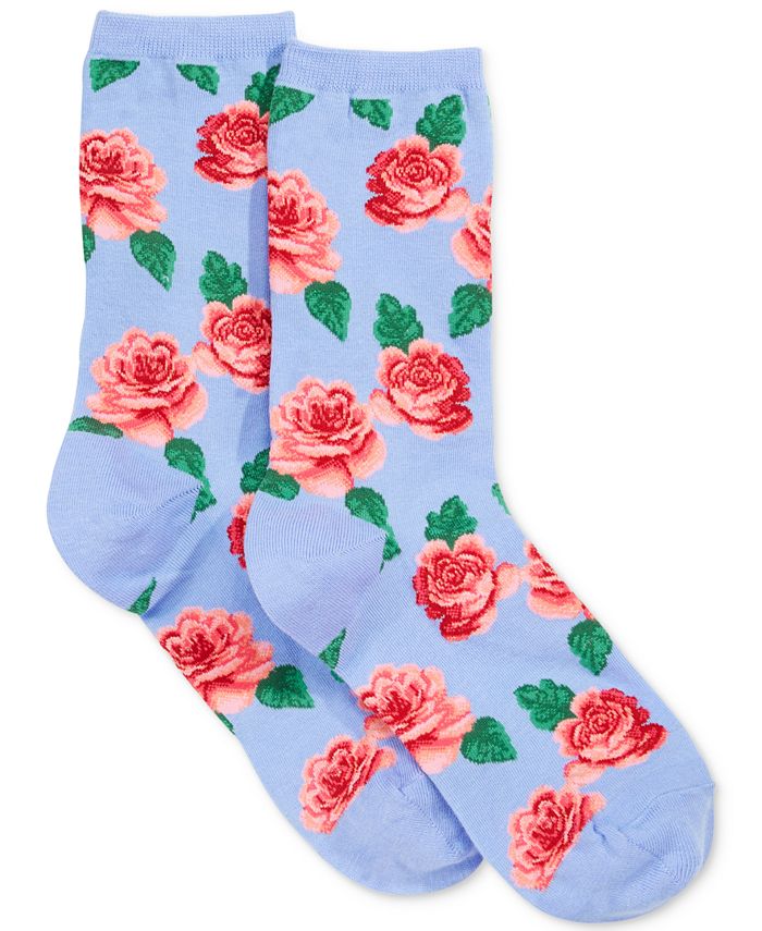 Hot Sox Women's Rose Print Fashion Crew Socks - Macy's