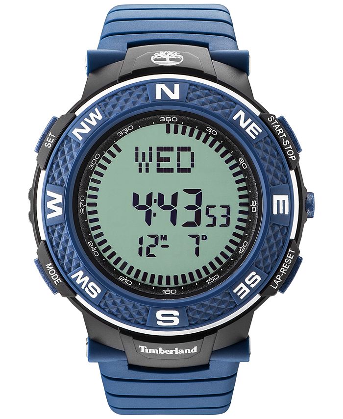 Timberland Men's Mendon Blue Polyurethane Strap Watch 52mm ...
