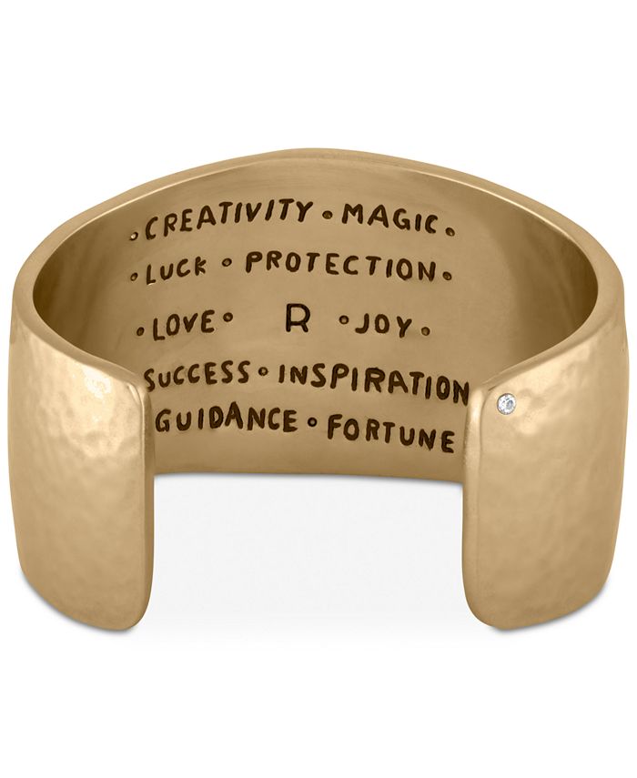 RACHEL Rachel Roy Gold-Tone Hidden Inspiration Cuff Bracelet - Macy's