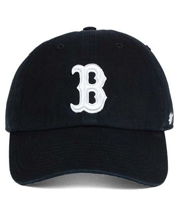 '47 Brand Boston Red Sox Black White CLEAN UP Cap - Macy's