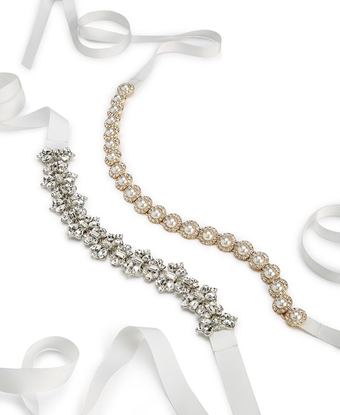 kate spade new york Rhinestone Ribbon Bridal Belt - Macy's