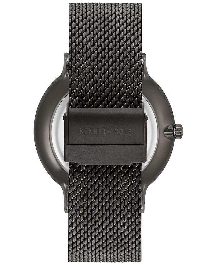 Kenneth Cole New York Men's Black Stainless Steel Mesh Bracelet Watch ...