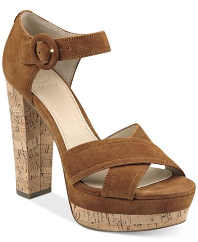 GUESS Women's Parris Two-Piece Platform Sandals - Sandals - Shoes - Macy's