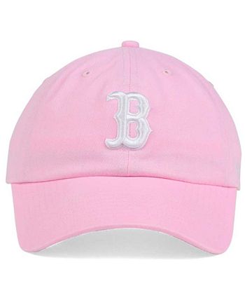 '47 Brand Women's Boston Red Sox Pink/White Clean Up Cap - Macy's