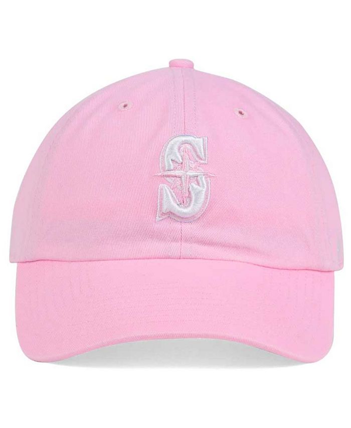 '47 Brand Women's Seattle Mariners Pink/White Clean Up Cap - Macy's