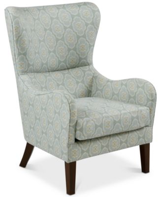 Arianna Swoop Wing Chair - Macy's