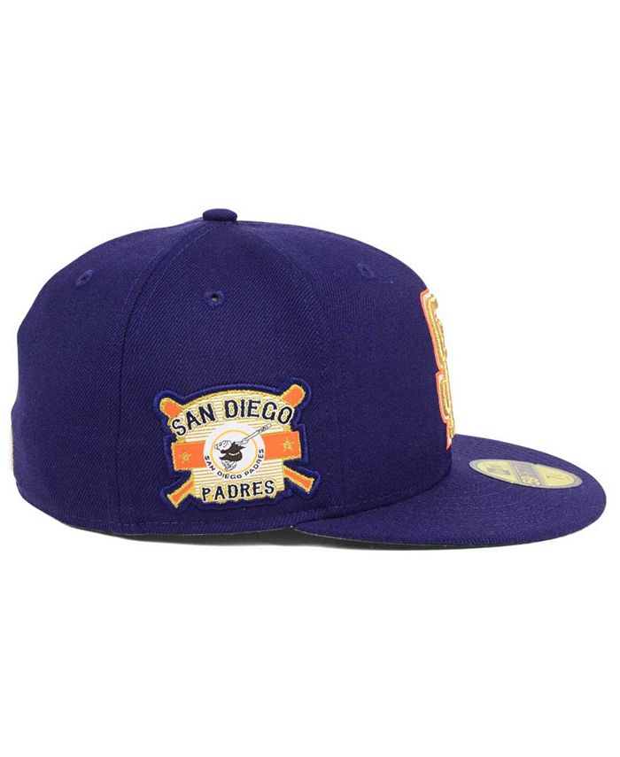 New Era San Diego Padres Exclusive Gold Patch 59FIFTY Cap - Macy's