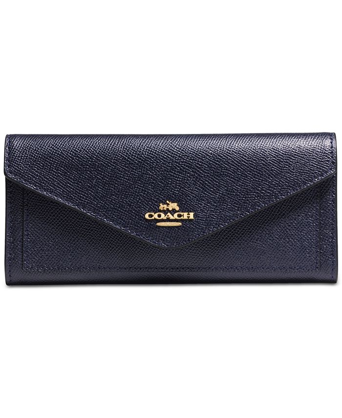 COACH Soft Wallet in Crossgrain Leather - Macy's
