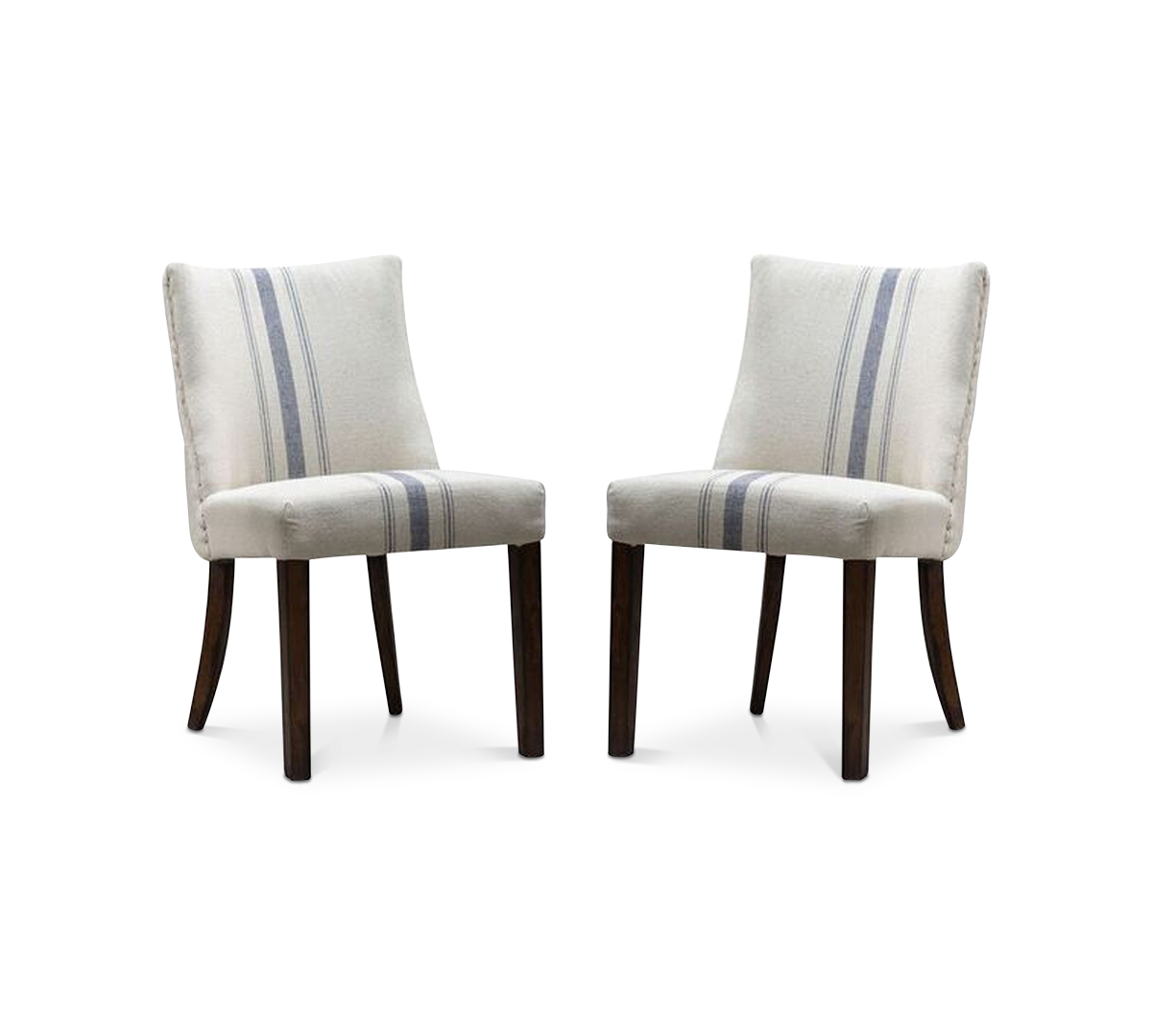 Click here for Gibsen Set of 2 Dining Chairs - Blue Strip prices
