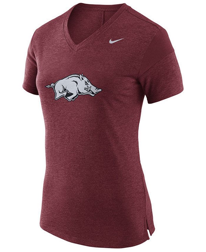 Nike Women's Arkansas Razorbacks Fan V Top T-Shirt - Macy's