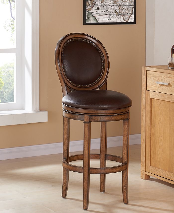 Furniture Greece 26" Swivel Counter Stool, Quick Ship - Macy's